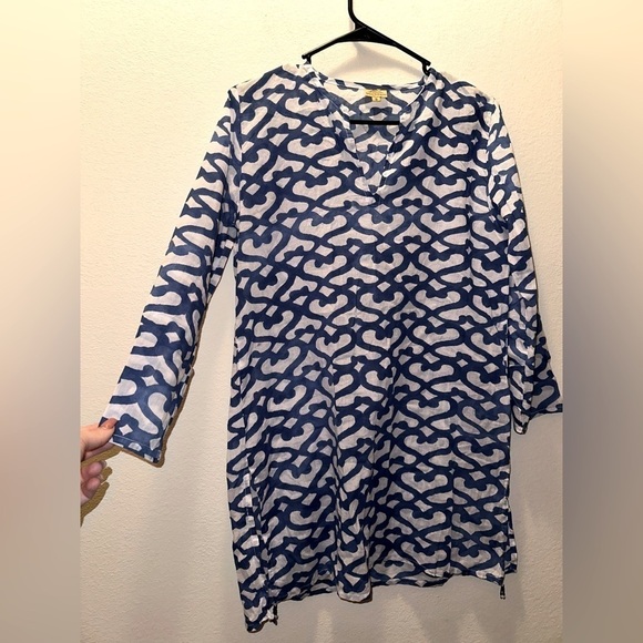 Roberta Roller Rabbit | Tops | Roberta Roller Rabbit Blue White Cotton ...